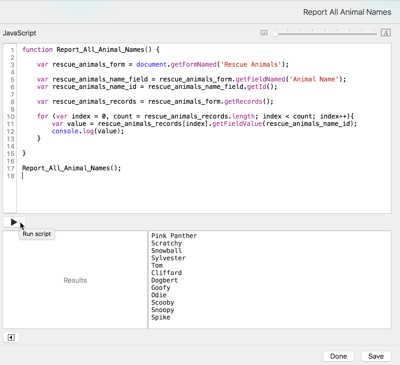 Tap Forms Javascript Scripting 102 