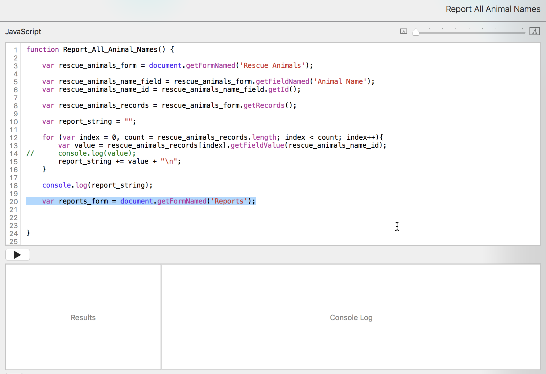 Tap Forms JavaScript Scripting 102